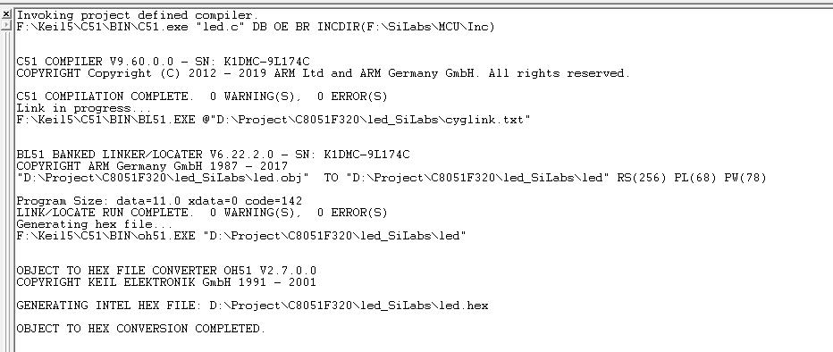 C8051F320 Silicon Labs IDE / Keil µVision / IAR for 8051 开发环境搭建_c8051f ...