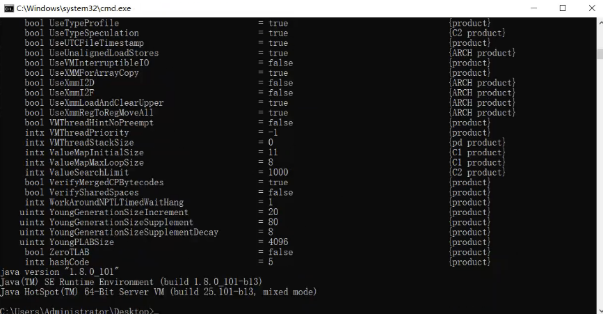 打印JVM所有参数列表的方法 -XX:PrintFlagsFinal、–XX:PrintCommandLineFlags_-xx:+printflagsfinal-CSDN博客