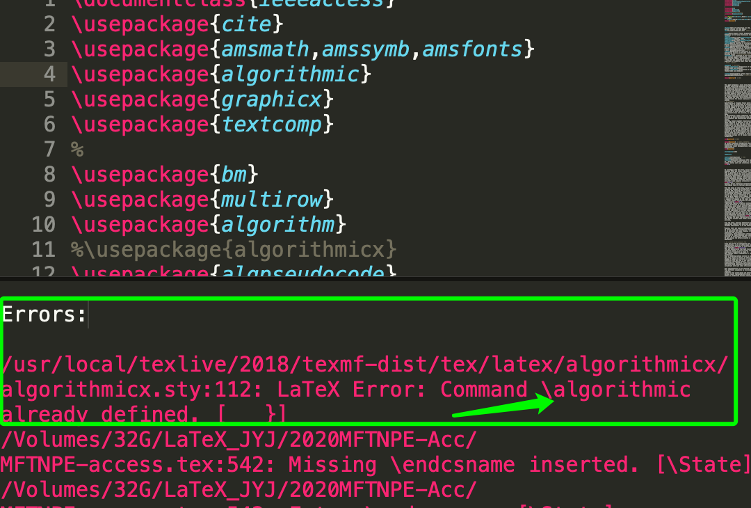 latex错误之“algorithmic already defined” 修改方法之一_latex algorithm alread define-CSDN博客
