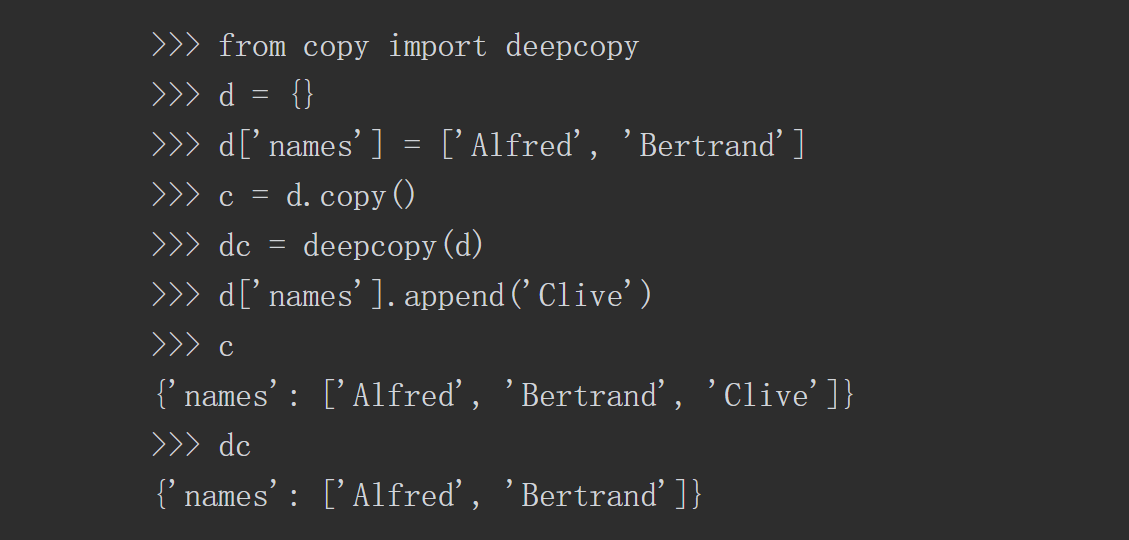 Python 字典的浅复制与深复制 Csdn博客 