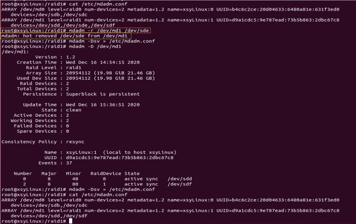 Linux下 mdadm 模拟RAID 0, RAID1_madam linux-CSDN博客