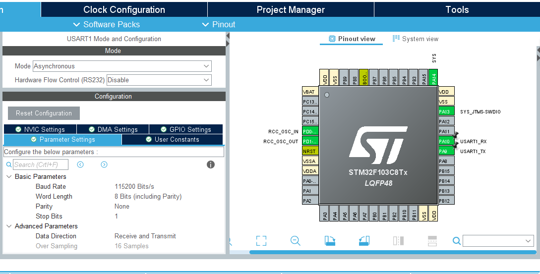 stm32cubemx生成HAL库的串口DMA使用问题_huart3.hdmarx->instance->cndtr 未接收到的数据不准-CSDN博客