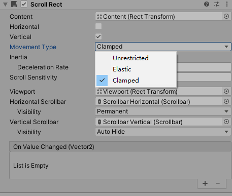 unity开发记录：设置scrollview不满时不滑动_unity scroll view不超出最初最末-CSDN博客