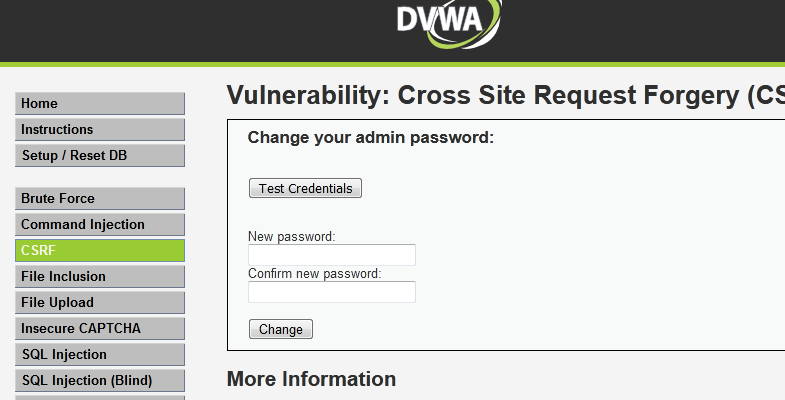 DVWA-CSRF跨站请求伪造全等级绕过方法_csrf token is incorrect-CSDN博客