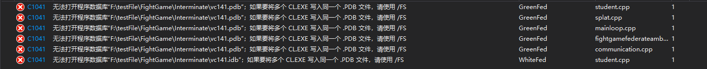 vs2017 error C1041: 无法打开程序数据库“xxx\vc140.pdb”；如果要将多个 CL.EXE 写入同一个 .PDB 文件_vs2017 c1041-CSDN博客