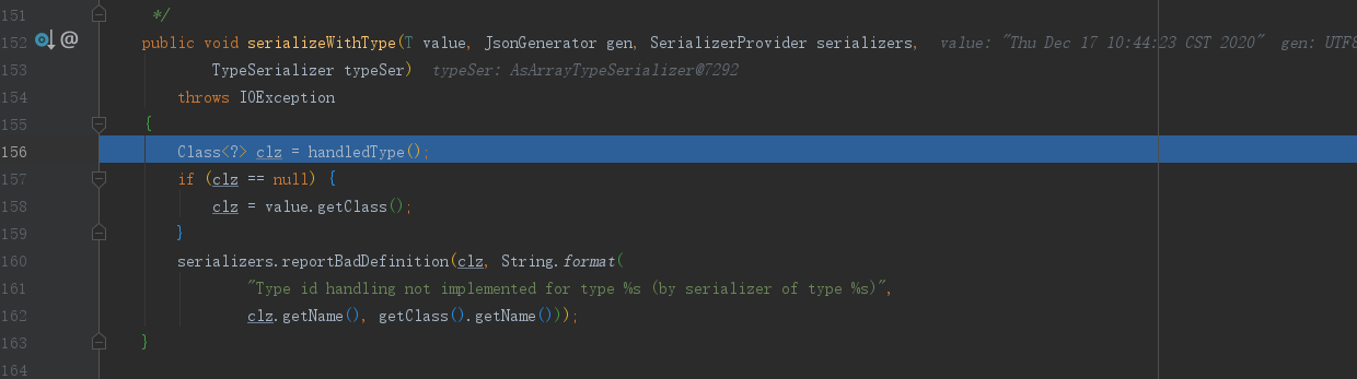 jackson序列化问题Type id handling not implemented for type java.util.Date_could not write json: type ...