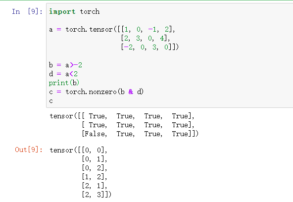 pytorch每日一学38(torch.nonzero())取出指定tensor指定条件下的元素的索引（位置）_torch 找到tensor为某一维特定元素的位置-CSDN博客