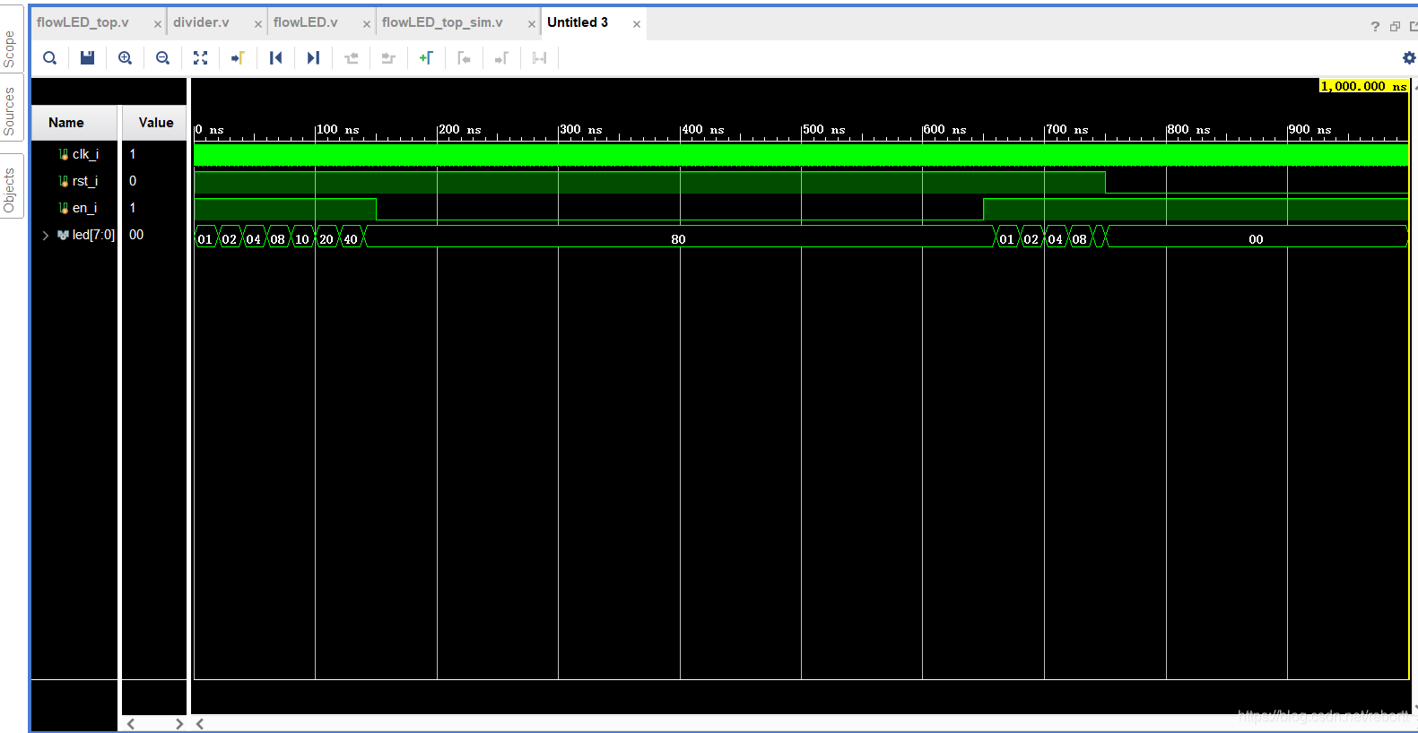 Verilog设计流水灯(分频)verilog 分频 Led Csdn博客 4935