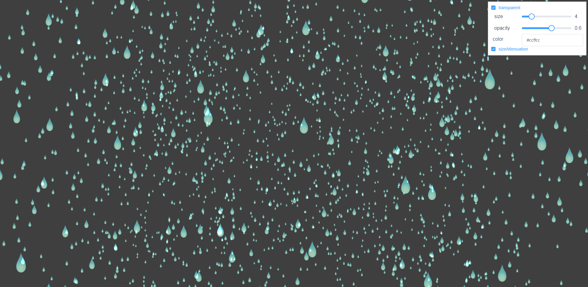 three.js粒子系统-通过加载纹理贴图实现雨滴特效(vue中使用three.js44)_three实现下雨效果-CSDN博客