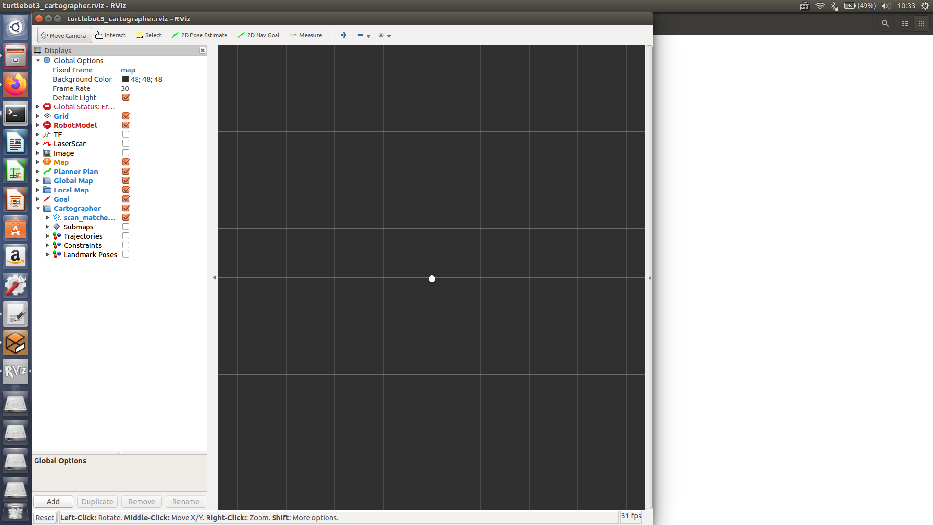 使用cartographer算法和Turtlebot3机器人在自己构建的室内场景中建图（存在待解决问题）_rviz有点云但是不建图-CSDN博客