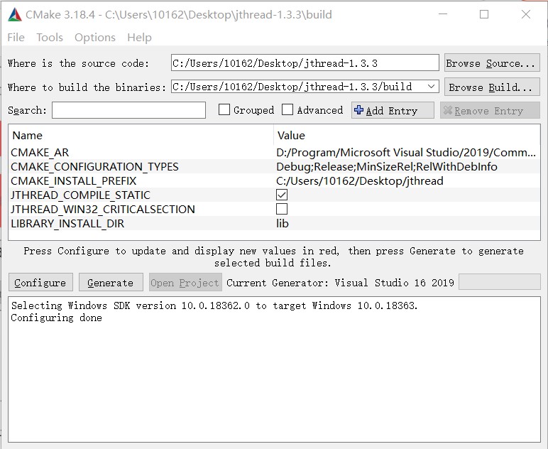 使用CMake、VS2019对Jrtplib编译与C++项目应用_vs2019使用jrtplib-CSDN博客