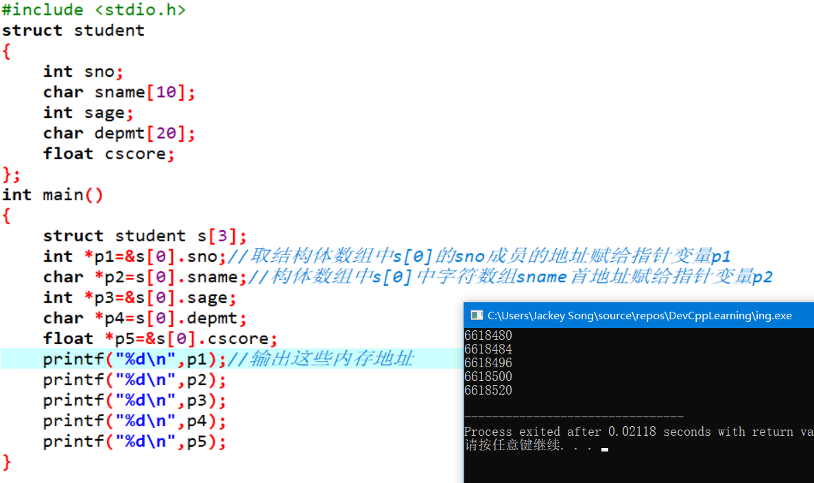 C语言结构体数组结构体类型指针指向结构体数组的指针typedef类型函数参数指针指向结构体数组 Csdn博客 