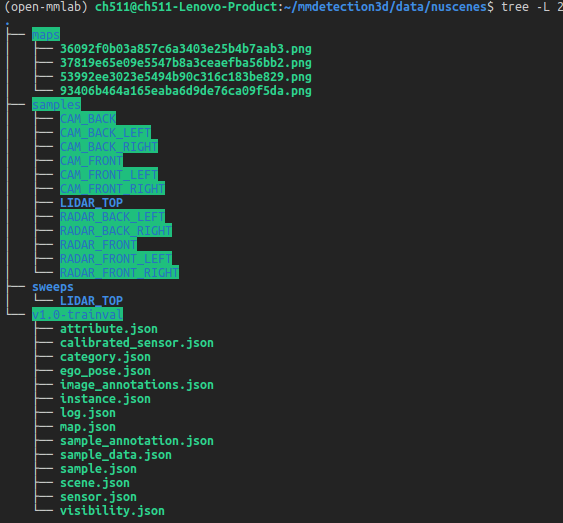nuScenes数据集在mmdetection3d中的使用_nuscenes数据集中keyframe blobs only for part 1-CSDN博客