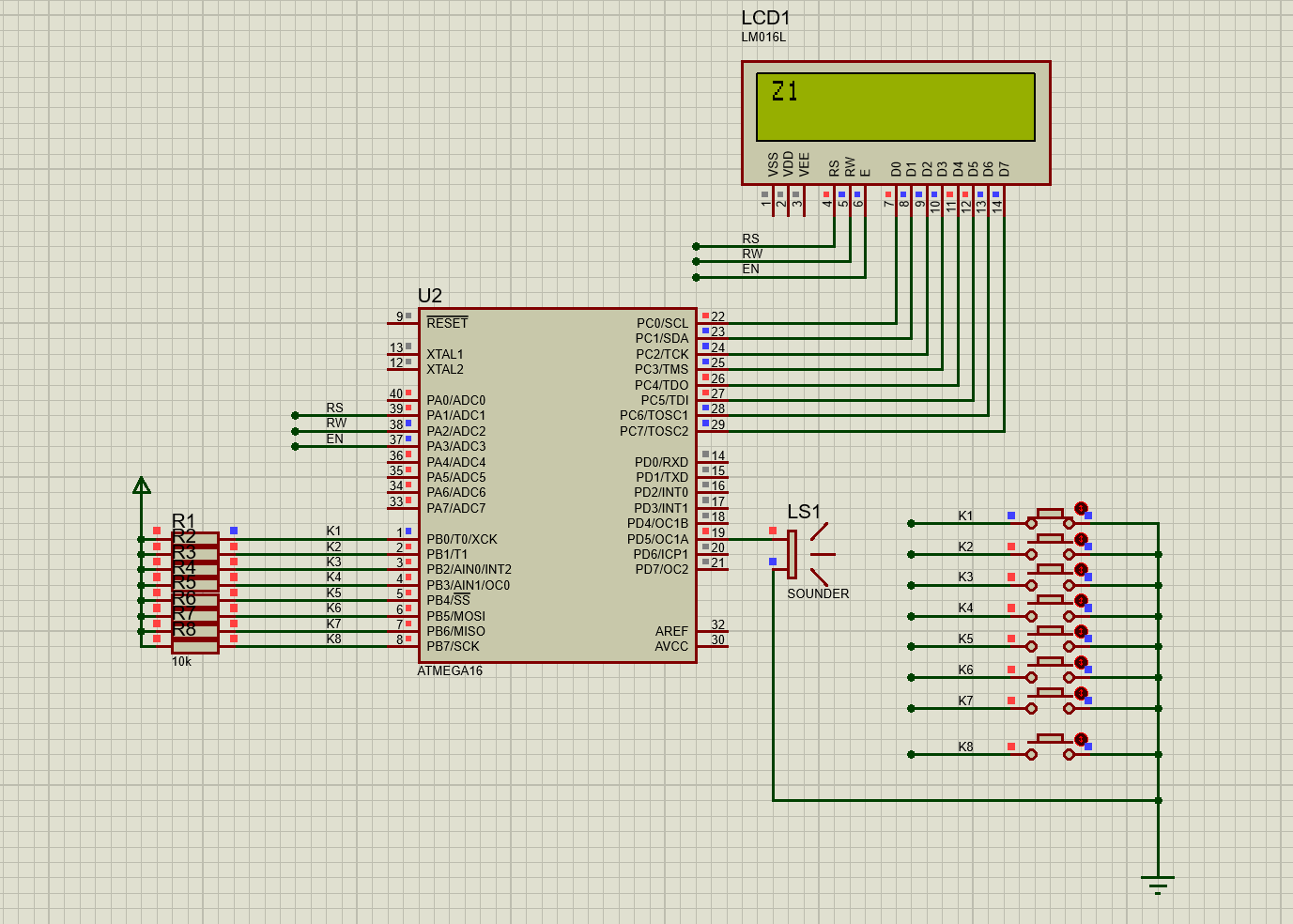 Atmega16 AVR 单片机 电子琴 proteus 仿真_atmega64实现电子琴-CSDN博客