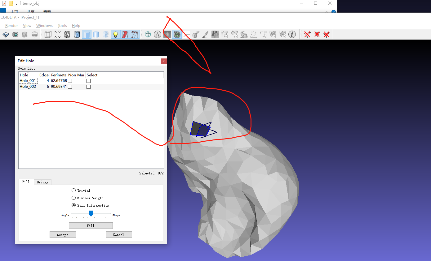 meshlab+gmesh 操作记录_meshlab孔洞修补-CSDN博客