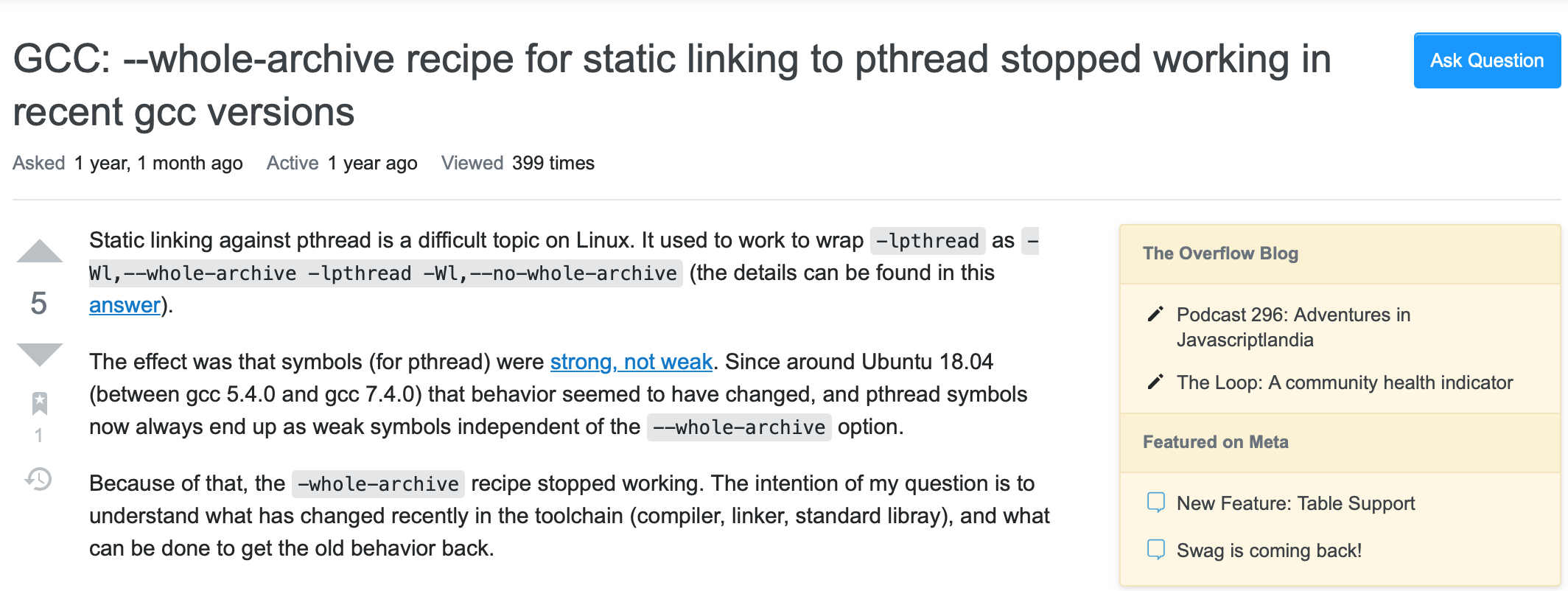 C/C++静态链接pthread库的坑【-static -pthread】_pthread是静态库吗-CSDN博客