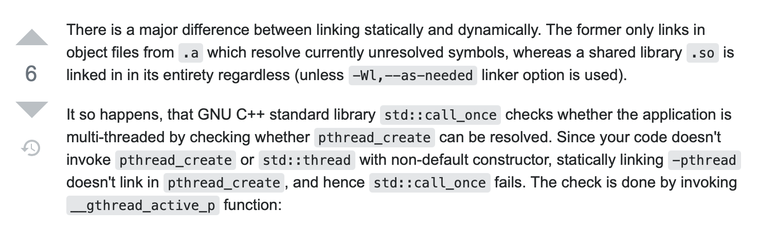C/C++静态链接pthread库的坑【-static -pthread】_静态链接 pthread-CSDN博客