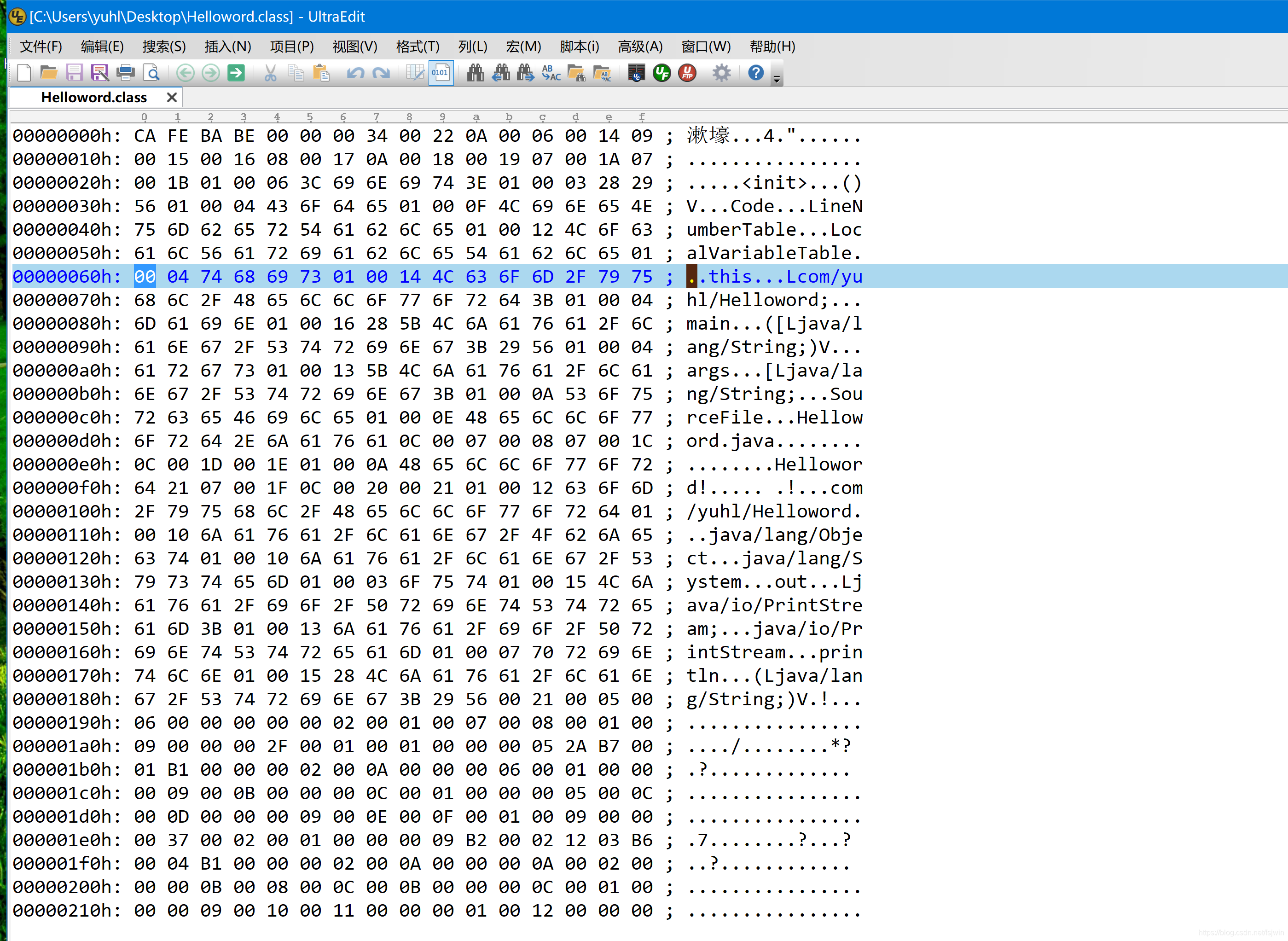 014 Jvm 查看class文件的工具binary Viewer、ue、classlib Bytecode Viewer打开lib的class文件 Csdn博客