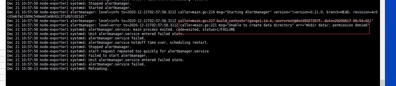 Prometheus的alertmanager开机启动报错alertmanager服务启动报错 Csdn博客 