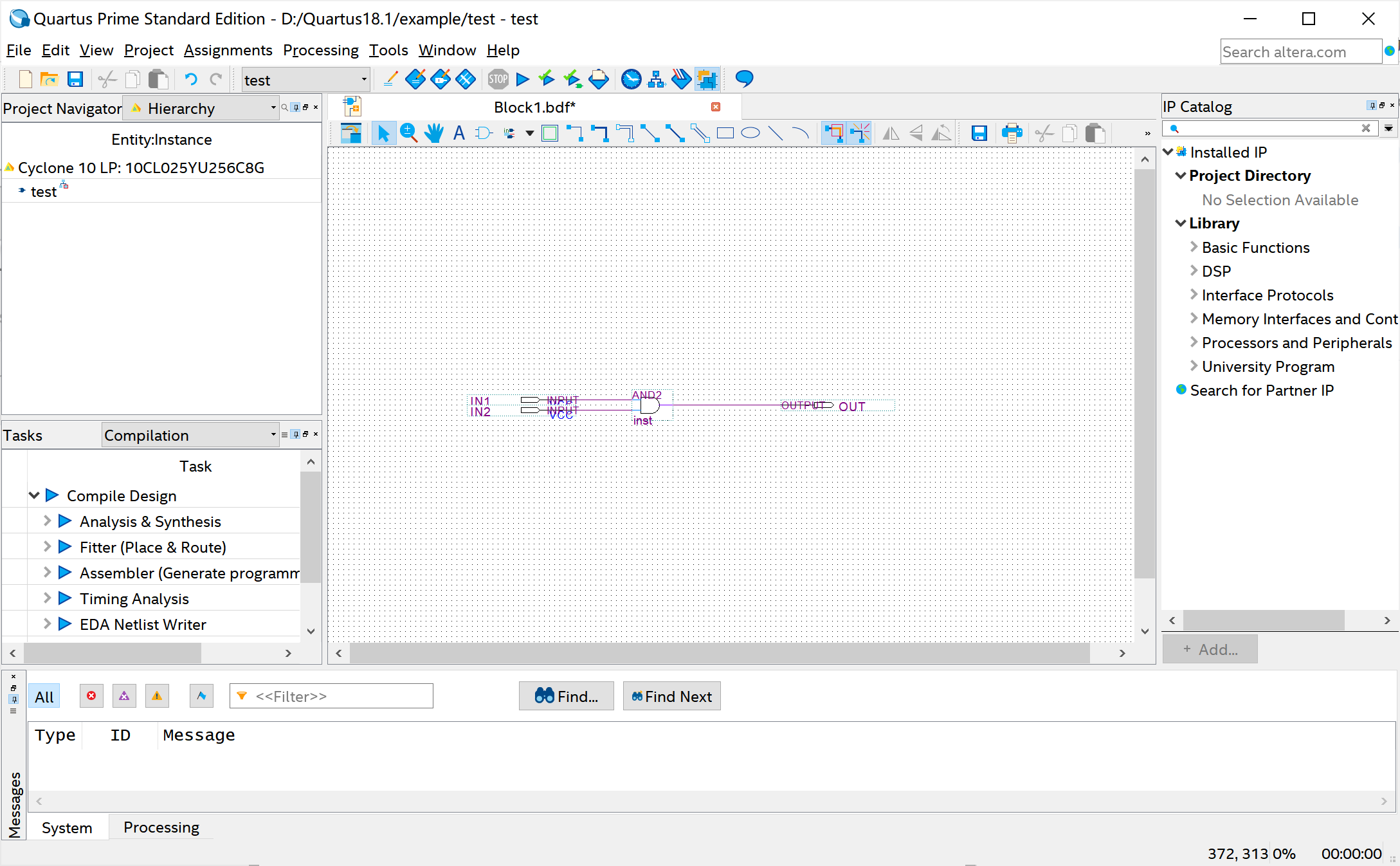 使用Quartus新建一个工程，电路原理图，超详细_quartus原理图-CSDN博客