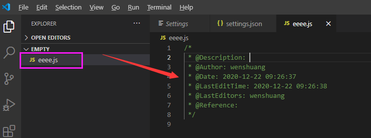 Vscode自动生成文件头部注释 丁上上的博客 Csdn博客 Vscode自动生成代码注释头的格式