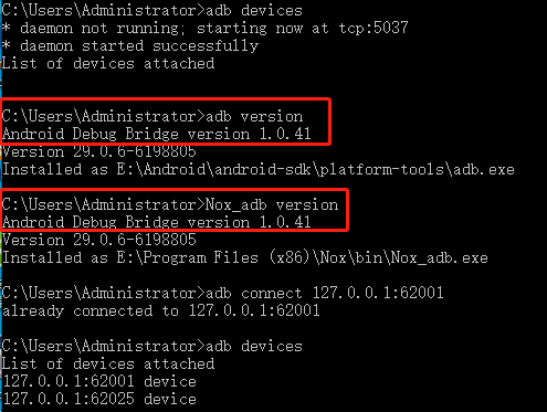 解决夜神模拟器adb connect 127.0.0.1:62001提示 cannot connect to 127.0.0.1:62001 ...