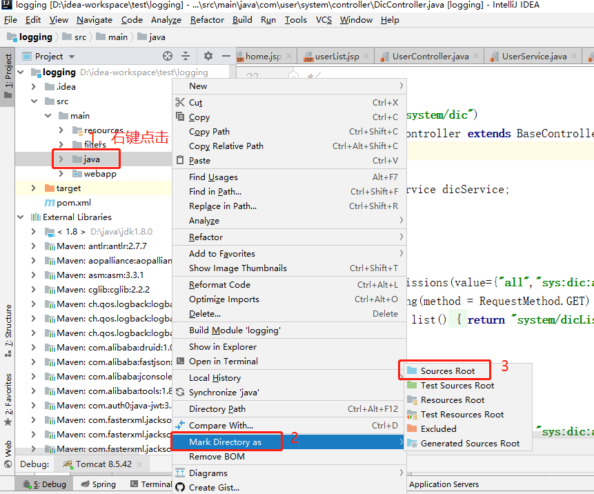 Idea中 后端ctrl 鼠标左键，进入不到类 方法或者视图页面 （intellij Idea 类和文件夹（目录）左上角出现小叉号） 编程库