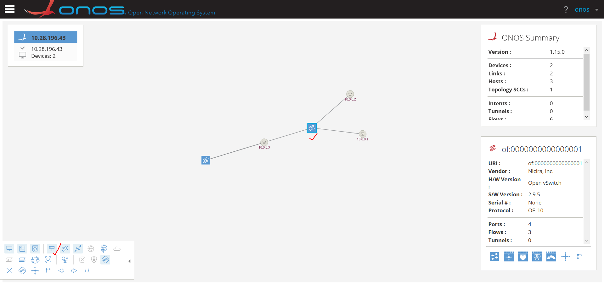 SDN-ONOS1.x学习记录（安装、拓扑、命令、图形化界面）_使用onos的rest api来下发流表-CSDN博客