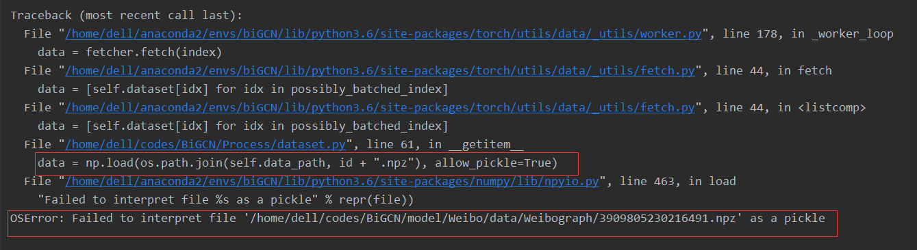 加载.npz文件时，出现错误：OSError: Failed to interpret file ‘xxx.npz‘ as a pickle-CSDN博客