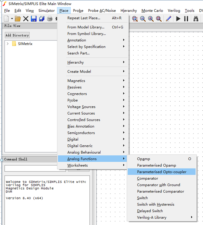 记录学习过程——SIMetrix如何放置光耦_slmetrix的光耦-CSDN博客