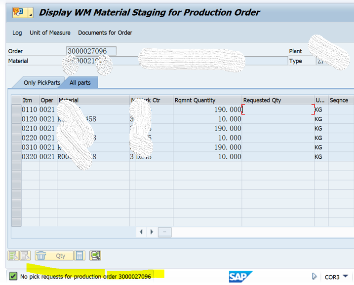 SAP PP COR3不能看工单后续的备料TO单号？_sap cor3-CSDN博客