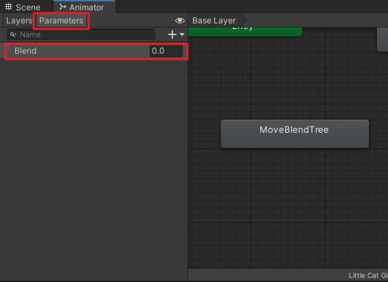 《学Unity的猫》——第十六集：Unity动画使用混合树BlendTree实现动画过渡控制_怎么在blendtree里插入过渡动画-CSDN博客