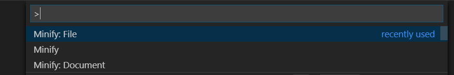 VSCode 使用 minify 手动压缩JS, CSS, HTML_vscode minify-CSDN博客
