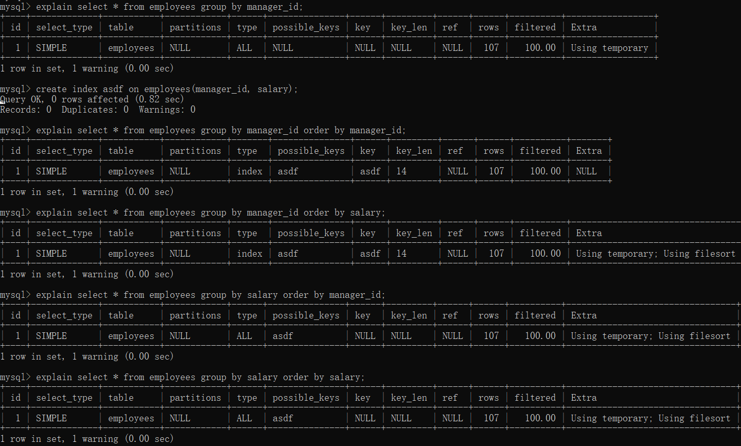 Explain字段解释——Extra（重点）_explain 的extra using temporary-CSDN博客