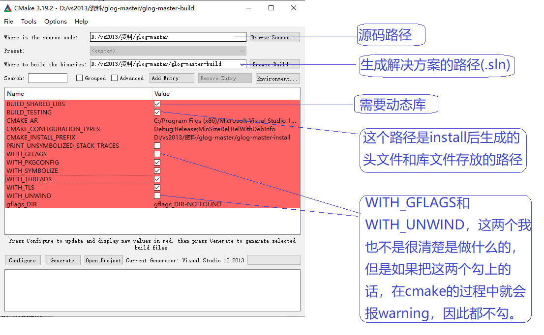 日志库glog之如何用cmake将源码生成.sln文件_glog cnake-CSDN博客