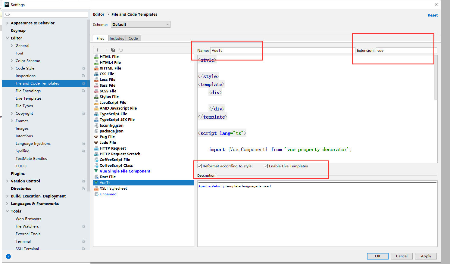 Webstorm配置vue模板文件和vue Ts模板文件 Csdn博客
