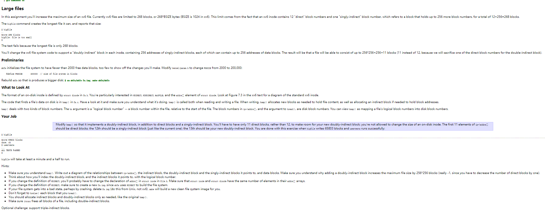 xv6 6.S081 Lab8: fs_xv6 fs-CSDN博客