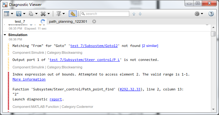 Simulink中使用matlab Function模块报错输入超出索引（“index Expression Out Of Bounds”） Index Expression Out Of