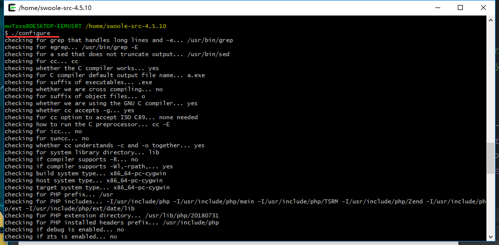 windows10 环境下使用 Cygwin64 安装 Swoole 扩展 (图解) [2020-12-24]_windows宝塔 安装swoole-CSDN博客