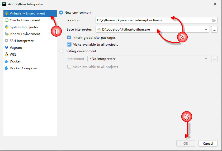 PyCharm配置Virtual Environment_configure a per-project virtual ...