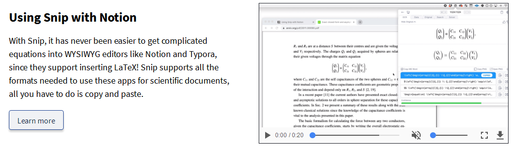 数学公式编辑神器 Mathpix Snip：截图数学公式转 LaTeX 公式编辑代码_snips公式转换-CSDN博客