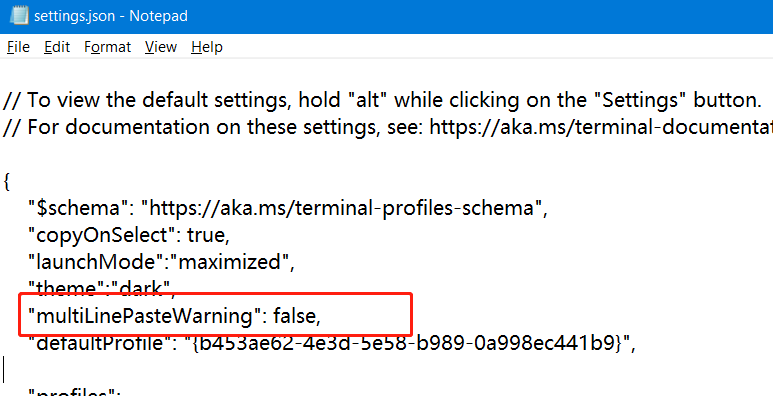 禁止windows terminal的多行粘贴告警_win11cmd多行文本警告-CSDN博客