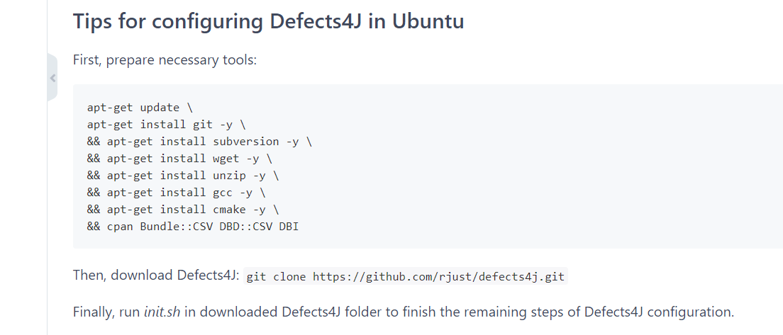 缺陷程序数据集Defects4J v1.4.0版本的配置_defects4j数据集可以用于windows吗-CSDN博客