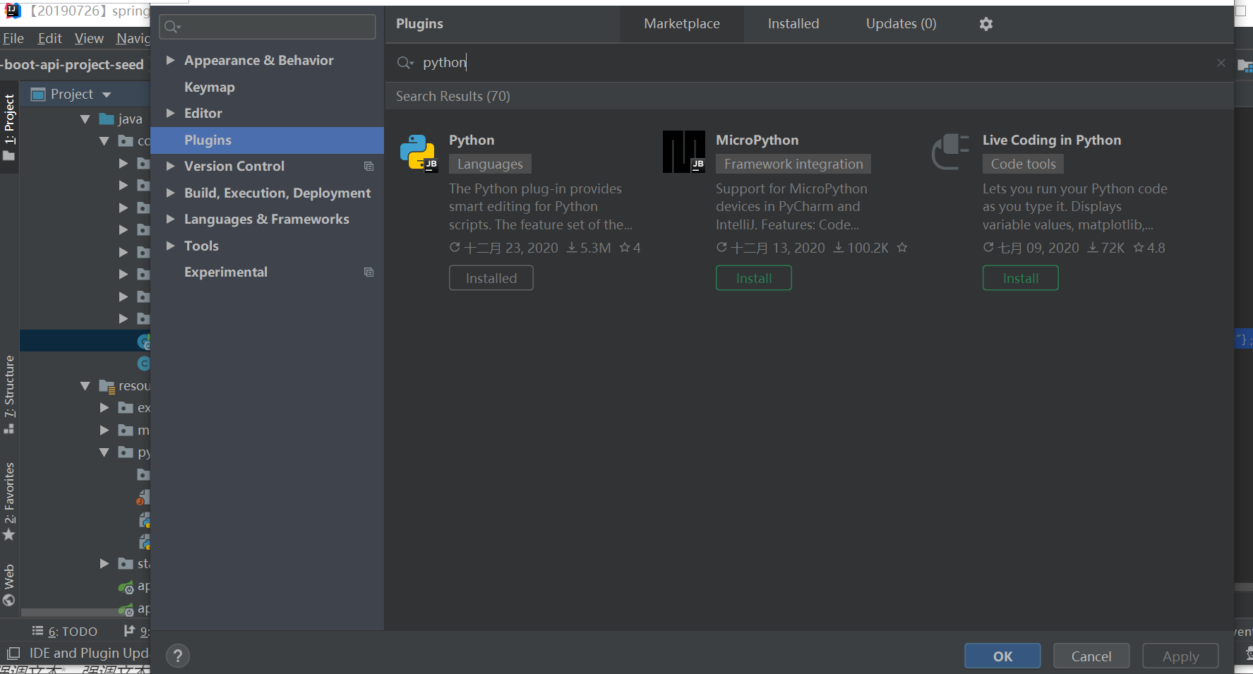 IDEA中运行Python问题（缺少Module）（只能在IDEA运行，打包部署无法运行python）_idea python module-CSDN博客
