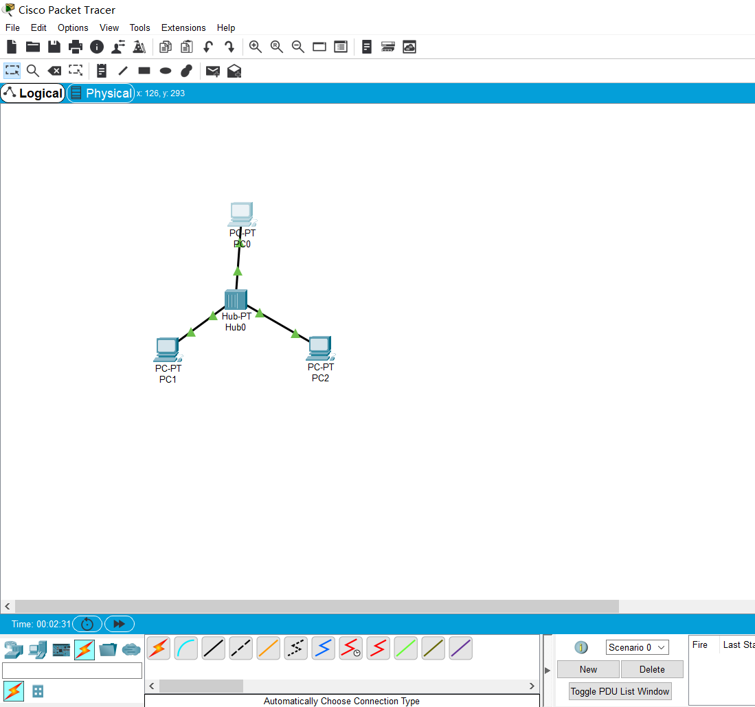 初试Cisco Packet Tracer--1——集线器-CSDN博客