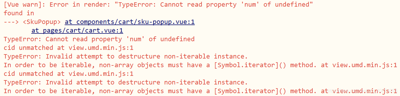 Vue Warn Error In Render Typeerror Cannot Read Property ‘num‘ Of Undefined Typeerror