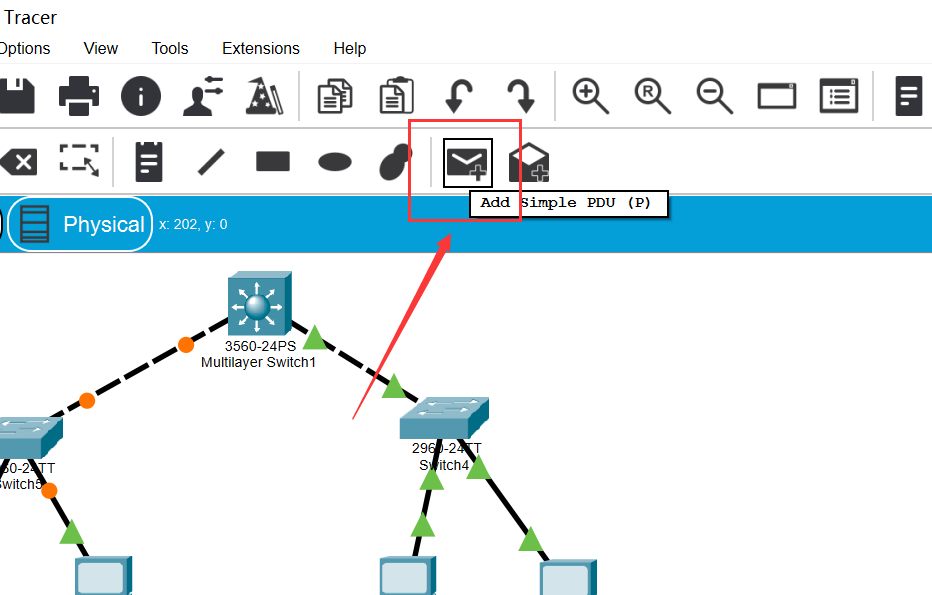 使用Cisco Packet Tracer进行网络模拟_在simulation模式下,单击add simple pdu 在哪里-CSDN博客