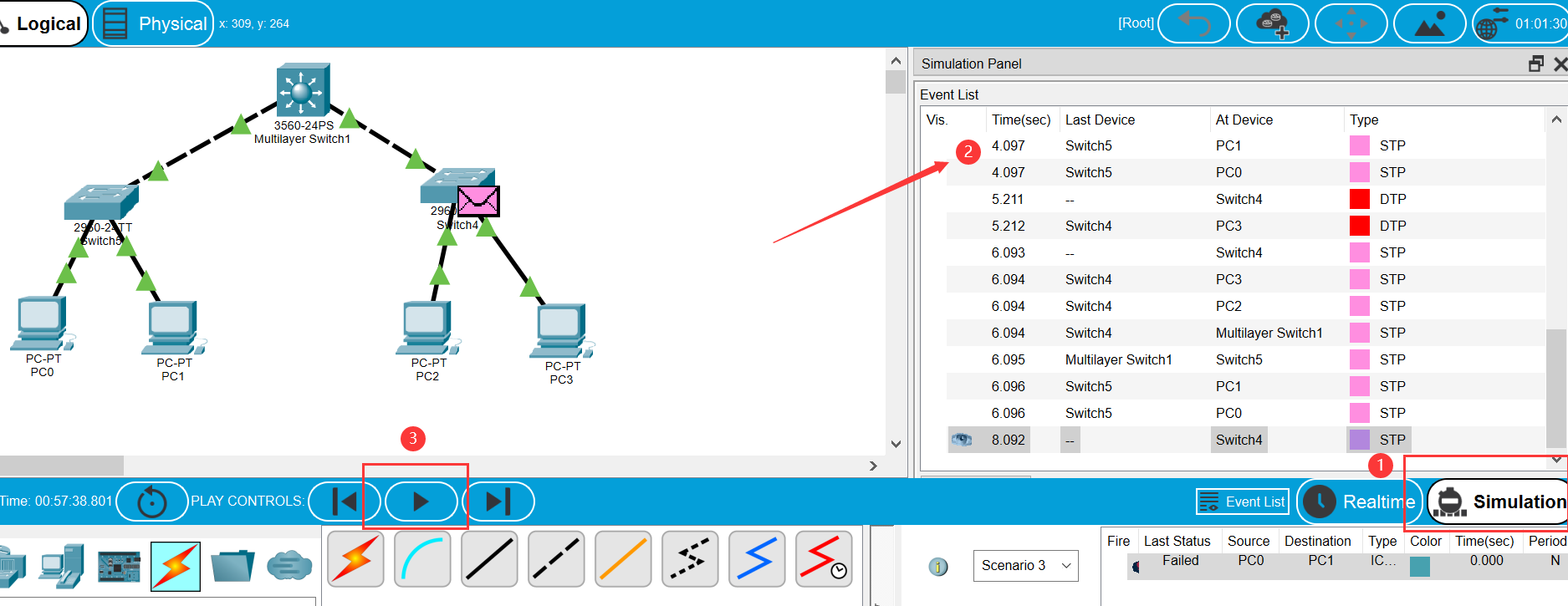 使用Cisco Packet Tracer进行网络模拟_在simulation模式下,单击add simple pdu 在哪里-CSDN博客