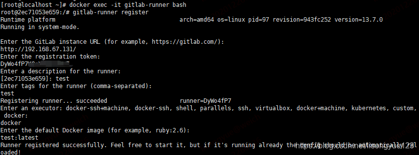 使用docker容器注册gitlab Runner报错failed To Register The Runner You May Be Having Network Problems